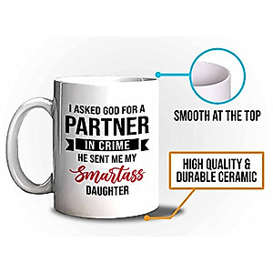 Bubble Hugs Mother's Day Coffee Mug 11oz White - Partner Smart Daughter - Funny Mama Women Step Mother Daughter Son From Father Lovely Wife Grandma Super Mom Family Birthday