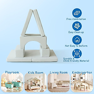 Lifestan Modular Kids Couch 14PCS, Play Couches for Creative Toddlers, Foldable Foam Couch for Playroom, Convertible Explorer Play Sofa Set for Indoor Playing, Creating, Sleeping1