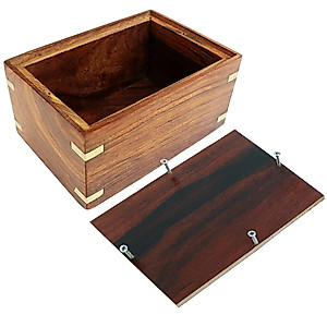 Indian Glance Rosewood Pet Urn Box - Peaceful Pet Memorial Keepsake Urn for Dogs,Cats (Large1 : 9" x 5.5" x 4.5" - 160lbs or 72kg)