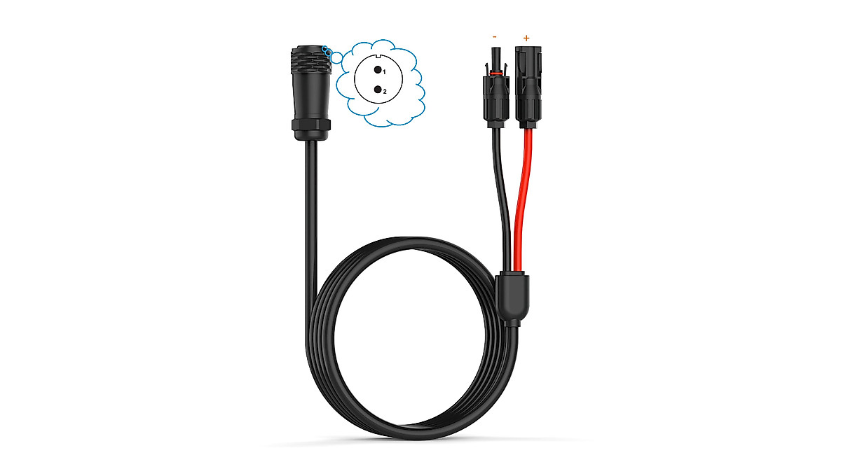 SolarEnz 2 Pin Connector for AC200P - 8Ft Durable Cable