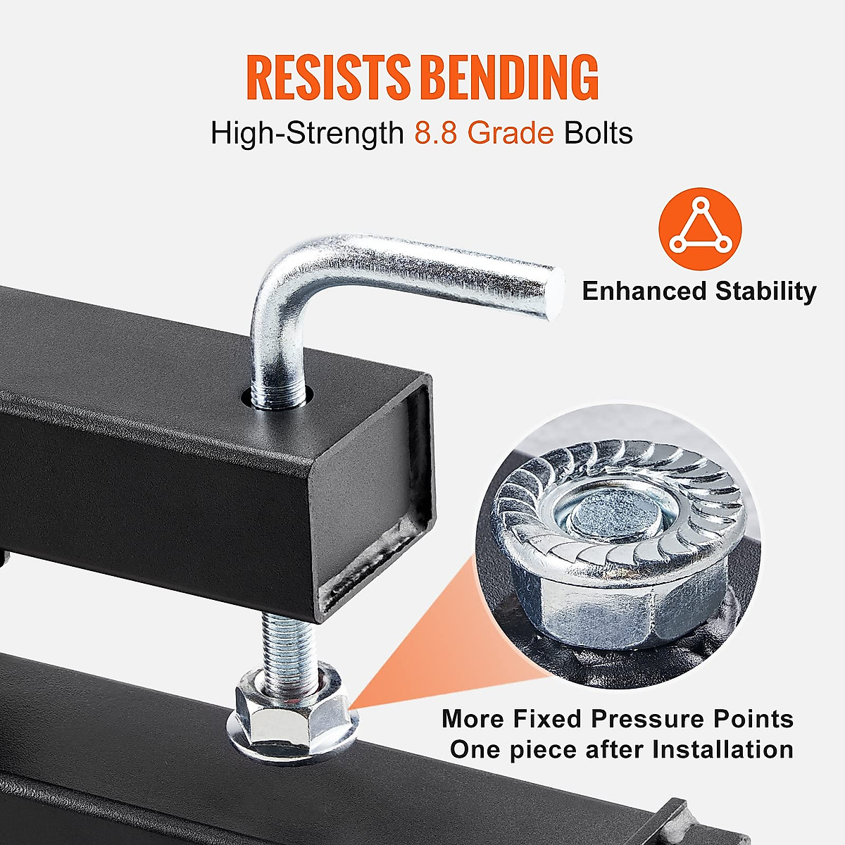 VEVOR Pallet Forks, 2000 Lbs Clamp on Pallet Forks 43" Total Length, Tractor Bucket Forks with Adjustable Stabilizer Bar, Heavy Duty Pallet Forks for Tractor Attachments, Skid Steer, Loader Bucket