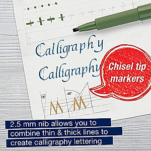 Faber-Castell Calligraphy Pitt Artist Pen Set - 6 Multi Colored Calligraphy Pens