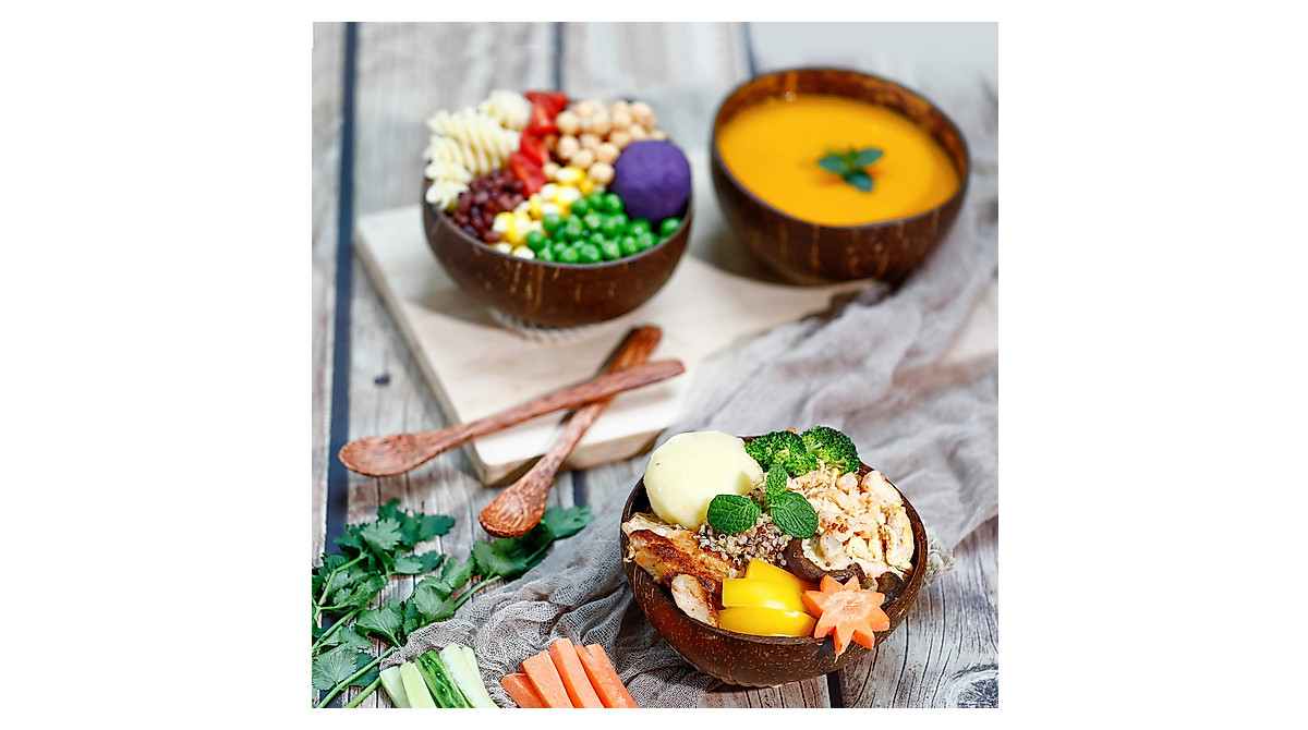 Coco's Boon LeakProof Coconut Bowl Set - Eco-Friendly Fun