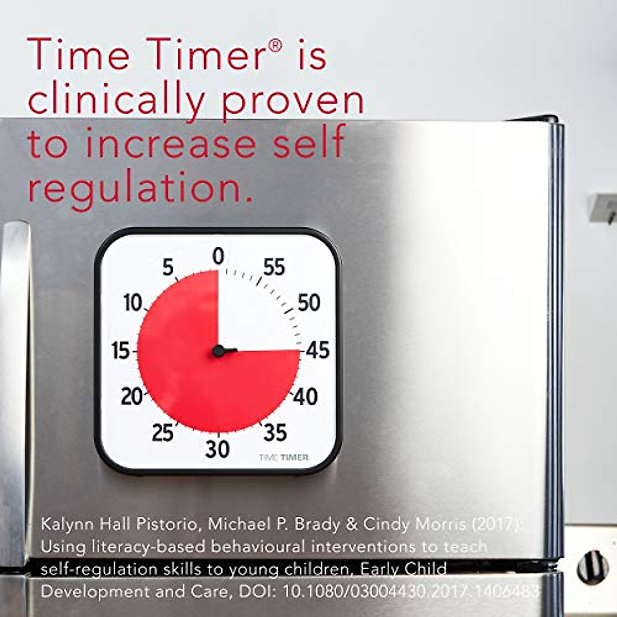 TIME TIMER 12 inch Visual Timer 60 Minute Kids Desk Countdown Clock with Dry Erase Activity Card, Also Magnetic for Kids Classroom, Homeschooling Study Tool, Task Reminder, Home and Kitchen Timer