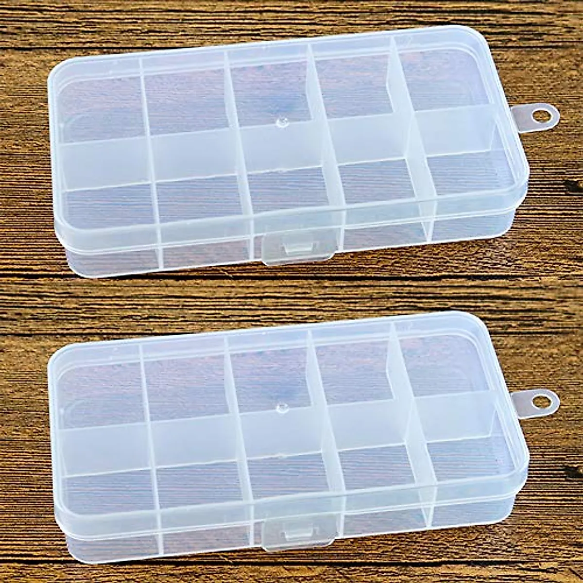 10 Grids Fixed Portable Plastic Organizer Container Storage Box (2 pcs)