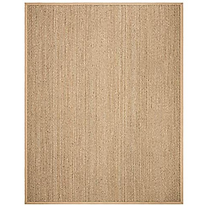Safavieh Natural Fiber Collection 10' x 14' Beige NF115A Border Herringbone Seagrass Area Rug