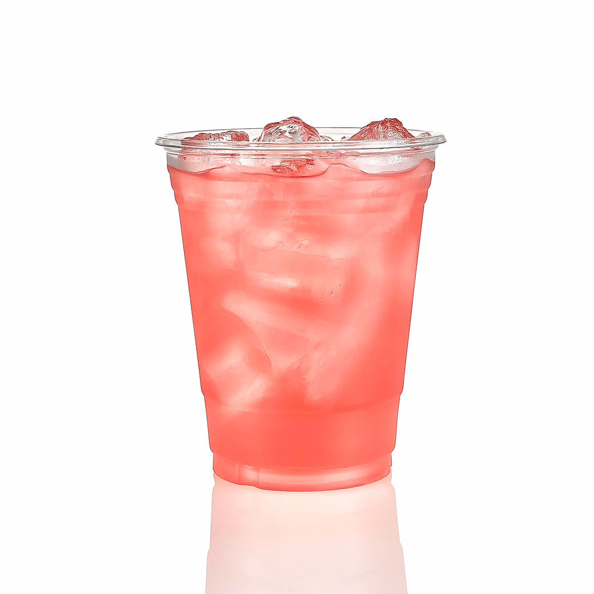 Nicole Home Collection 100 Count Disposable Plastic Cups, Crystal Clear, Durable PET 18 oz. BPA Free