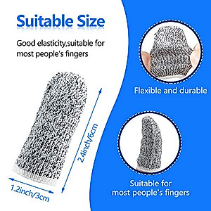 60 Pieces Cut-Resistant Finger Cots Finger Sleeve Protector Reusable Thumb Finger Protectors Guards for Kitchen Sculpture Work