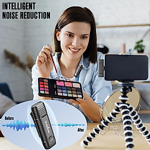 TRILINK Wireless USB-C Lapel Microphone, Compatible with iPad Pro, Google Pixel, Samsung Galaxy S21, and More Type-C Devices, 10 Hours Playtime, No App Needed