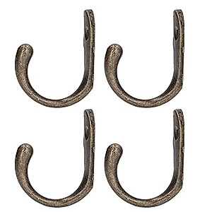 Pssopp 20Pcs Vintage Wall Hooks Bronze Zinc Alloy Hat Wall Mounted Hook Wall Mounted Clothes Hooks for Clothes, Hat, Scarf, Bag, Towel, Key, Cup