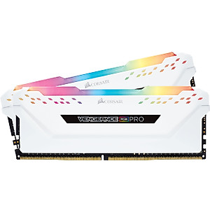 CORSAIR VENGEANCE RGB PRO 16GB (2x8GB) DDR4 3600MHz C18 LED Desktop Memory - White