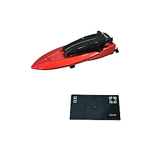 Mini Wireless Remote Control Speed Boat Model Toy for Kids (Red)