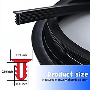 Miytsya Car Rubber Seal Protector Guard Strip, 5.3Ft Universal Car Slit Windshield Trim Strip, Dashboard Panel Sound Insulation Adhesive Strips, Suitable for Cars,Trucks, Boats, RVs (Black)