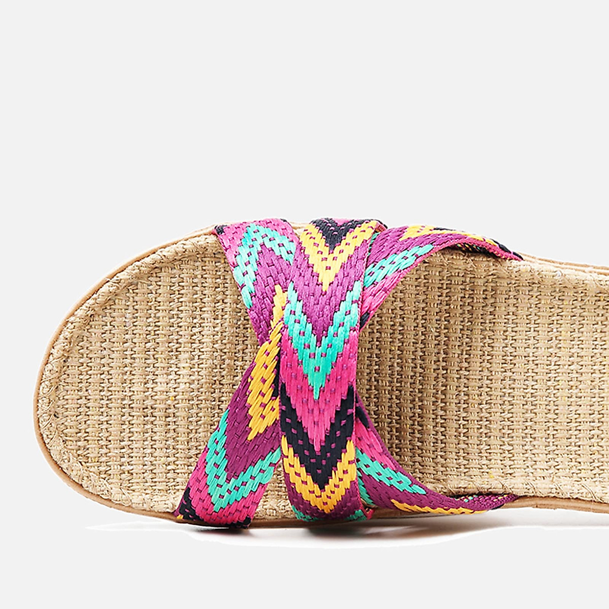 Yuanjay Sandal for Women Slingback Summer Flats Wedge Sandals Open Toe Anti Slip Beach Comfort Walking Slippers Slides Shoes