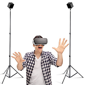 Skywin VR Tracker Straps + VR Tripods + VR Mat - Compatible with VR Systems - 2 Tripod, 1 matt, 2 Hand/Foot Straps, 1 Belt Strap Included