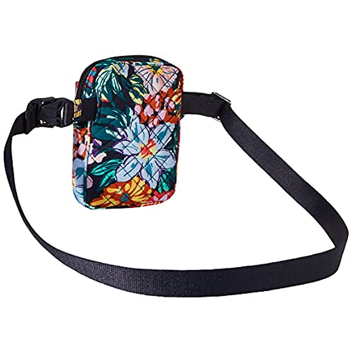 Vera Bradley Women's Cotton Small Convertible Crossbody Purse With RFID Protection, Happy Blooms, One Size