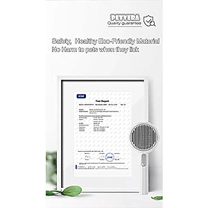 Petvera Cat Grooming Brush for Middle Long Hair Shedding, Pet One Button Self Cleaning Brush, Dog Fur Slicker Brush, Pet Massager for Tangled Fluffy Hair and Loose Fur