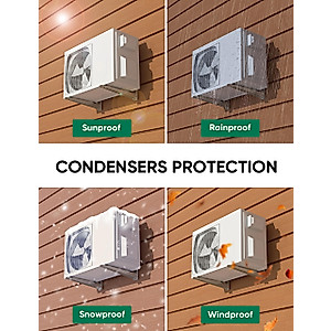 Plusluck Mini Split Wall Mounting Bracket, for 7000-12000 BTU, Support up to 330 lbs, Mini Split Bracket Outdoor, Air Conditioner Universal and Heat Pump Systems