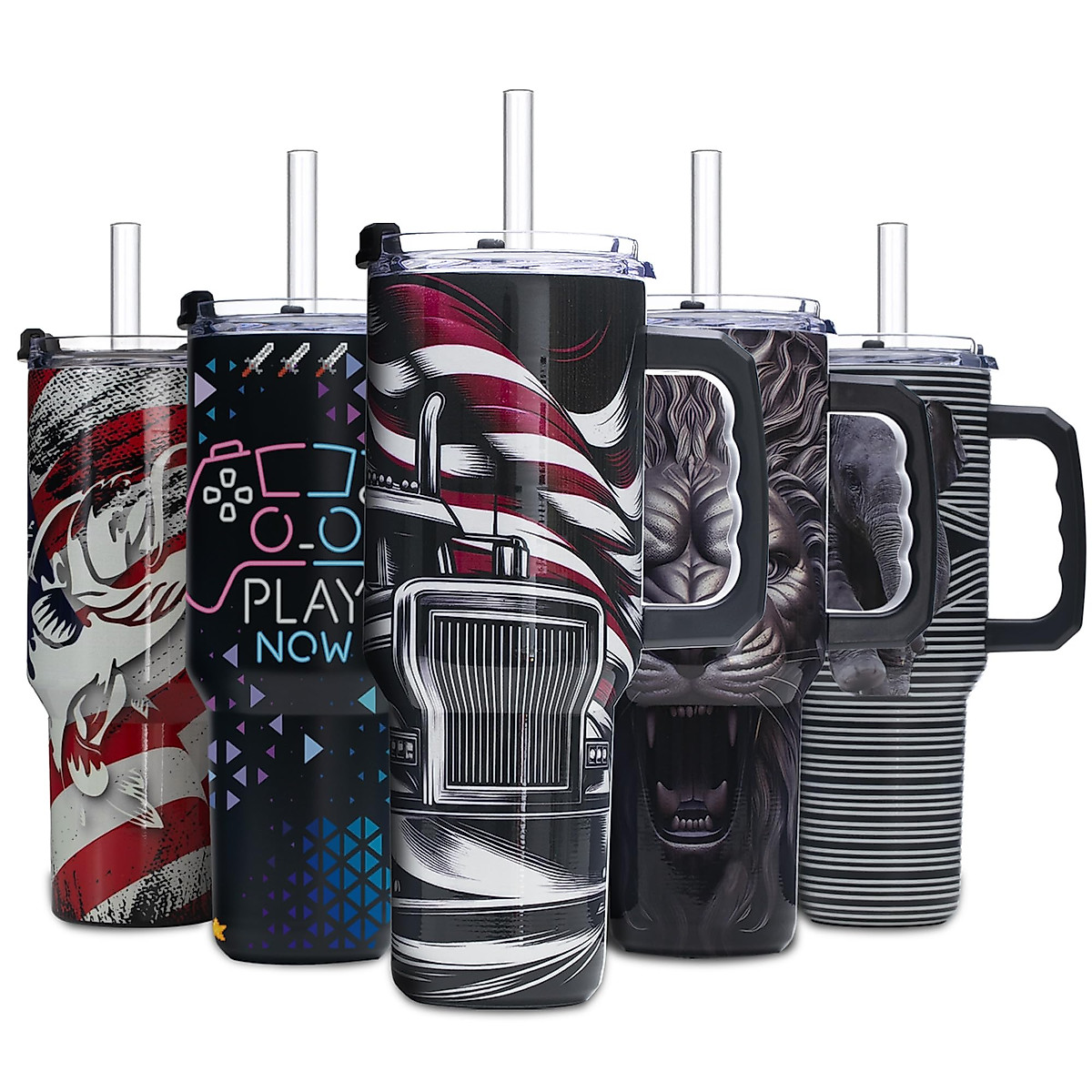 Gome 40oz Trucker Tumbler – American Flag Gifts for Dad, Patriotic Insulated Stainless Steel Cup for Truck Drivers, Father’s Day, Birthday & 4th of July Gift for Uncle