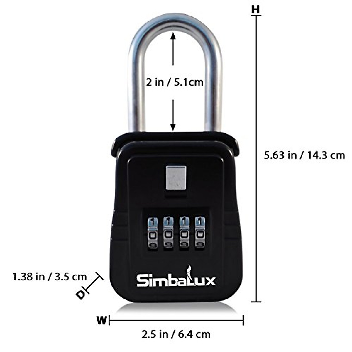 SimbaLux Combo Realtor Lockbox Quality 4 Digit Numeric Combination Real Estate Lock Box, 6-Pack