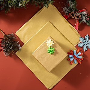 JOYIN 120 Piece Christmas Metallic Gold Tissue Paper Assortment (20" x 20" inches) Holiday Gold Gift Wrapping for Party Favors Goody Bags, Xmas Presents Wrapping Stocking Stuffers