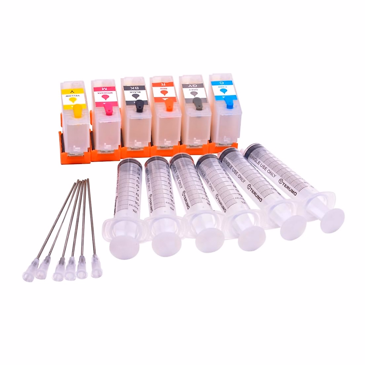 312XL 6 Color Refill Ink Cartridges No Chip Remanufactured Ink Cartridge for XP-15000 XP-15010 XP-15080 Sublimation Ink Cartridges Without Chip & Ink for XP15000 Printer