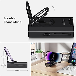 Aijeff Cleaner Kit for Airpod, Phone Cleaning Kit, Screen Cleaner with Spray and Microfiber Cloth, Multifunctional Keyboard Cleaner kit for Laptop, Earphone, Smartphone, Tablet-Black