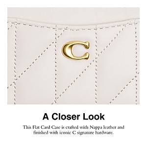 Coach Quilted Pillow Leather Essential Card Case, Chalk