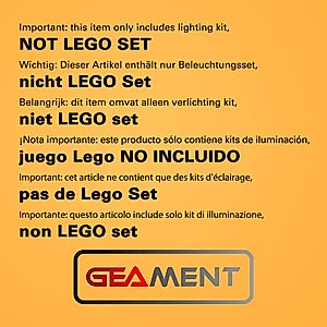 GEAMENT LED Light Kit Compatible with Lego The Little Mermaid Royal Clamshell - for 43225 Model Set (Model Set Not Included)
