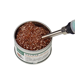 Soldering Iron Tip Cleaner,Welding Soldering Solder Tip Cleaning Wire,Soldering Brass Sponge Tip Cleaner for Cleaning Solder Irons Heads and Tips(1pcs)