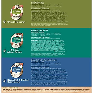 Rachael Ray Nutrish Natural Wet Cat Food, Chicken Lovers Variety Pack, 2.8 Ounce Cup (Pack of 12), Grain Free
