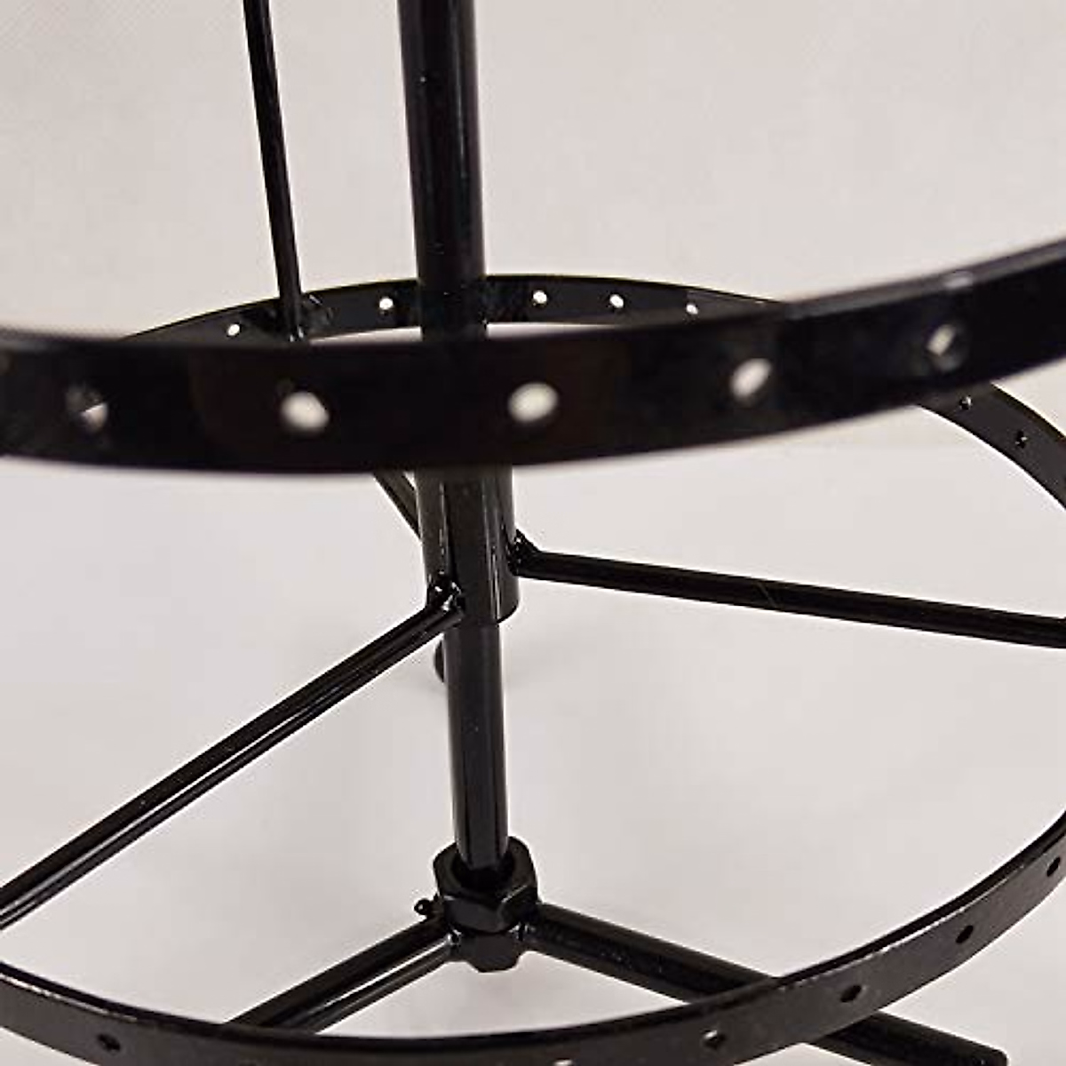 PENGKE Earring Holder Organizer,360 Rotating Earring Organizer, 4 Tiers 144 Holes Earring Jewelry Display Stands,Metal Necklace Jewlery Holder,12.2 x6 inch Black