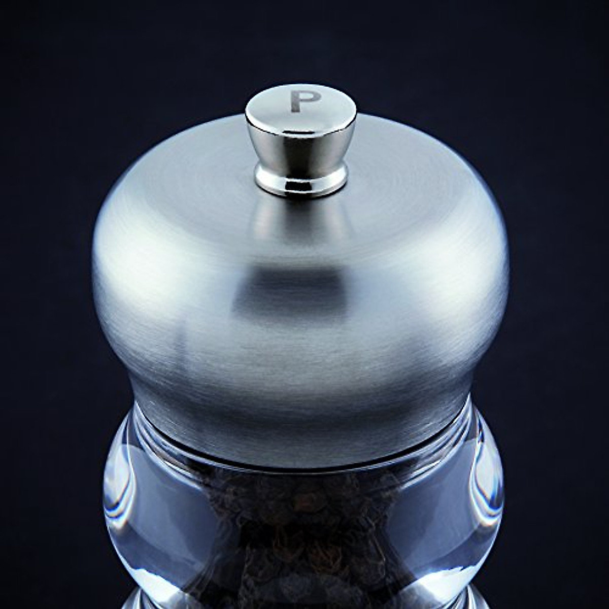 Cole & Mason H307091P Precision Ascot Pepper Mill 100 mm, Transparent/Silver