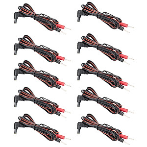 Sonew 10pcs / Bag 2.35mm 1.2m 2‑in‑1 Pin Type Electrode Wires Cable, TENS Cable Wires for TENS Unit Physiotherapy Machine