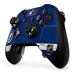 Skinit Decal Gaming Skin Compatible with Xbox One Elite Controller - Officially Licensed NHL Tampa Bay Lightning Jersey Design