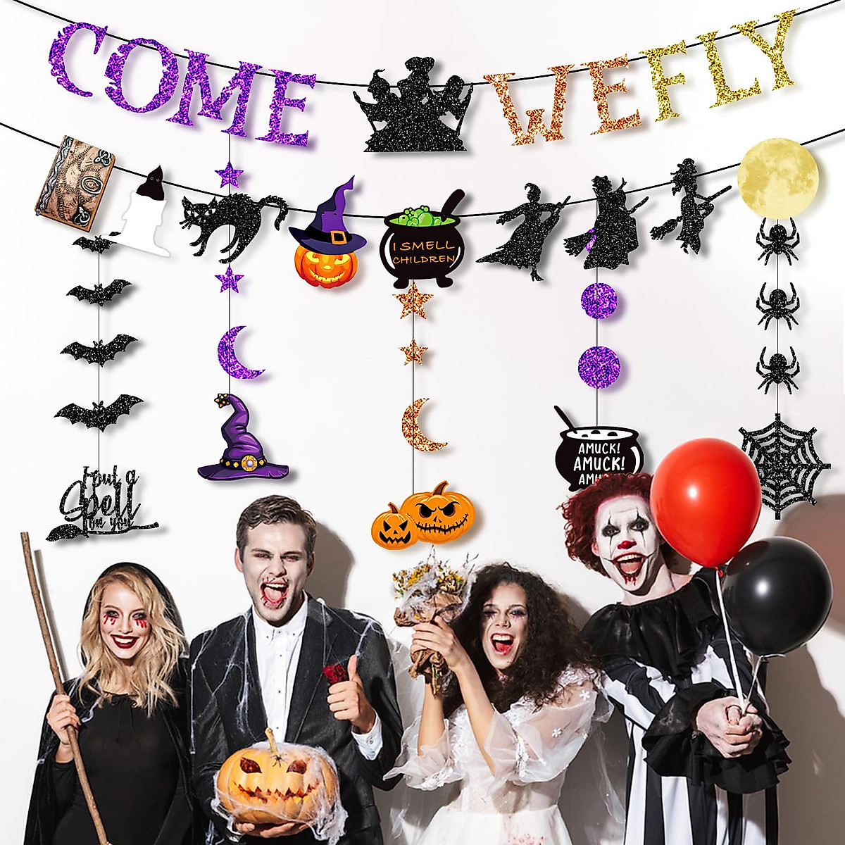 Glitter Halloween Banner - Perfect for Spooky Celebrations