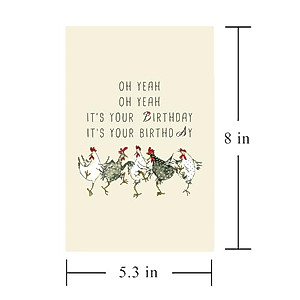 Kirynurd Funny Birthday Card, Birthday Card For Friend, Dancing Chicken Birthday Card for Female Male