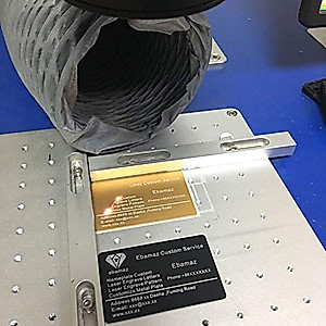 Ebamaz Metal Business Cards Anodized Aluminum Plaque Plate 86X54X0.8mm (Black, Blank,10PCS)