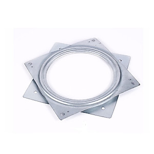 6 inch Square Swivel Ball Bearing Plate Rotating Table Lazy Susan 5/16'' Thick Turntable Silver Tone