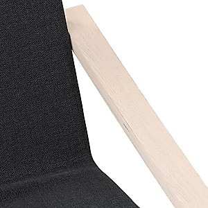 vidaXL Black Fabric Relaxing Chair - Durable polyester upholstery with solid birch wood frame for stability - Comfortable thick padding - Ideal for home, office and restaurant use