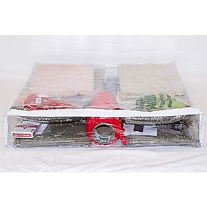 Clear Vinyl Zippered Storage Bags 23 x 23 x 4 Inch 5-Pack