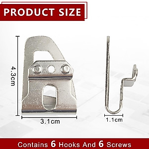 6PCS Belt Clip for Milwaukee, 42702653, Belt Hook Compatible with Milwaukee M18 Tools Hammer Drill Impact Driver Replace for 2604-20, 2604-22, 2604-22CT, 2797-22