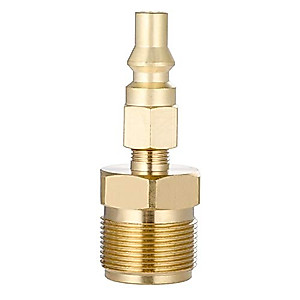 Aupoko 1/4" Quick Connect Disconnect Plug, with 1 Bottle Tank Propane Adapter, Low Pressure Plug Convert for BBQ Grill, Heater