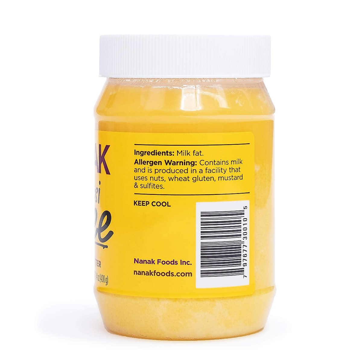 Nanak Desi Ghee Clarified Butter - Premium Quality, Keto Friendly, Certified Paleo, Lactose-Free, Source of Vitamins A & D Great Alternative for Butter Suitable for Cooking (14 oz)