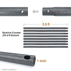 LINCO Backdrop Stand for Parties 9×20 ft Heavy Duty Photography Video Studio Background Kit 4166 for Wedding Parties Photo Shooting