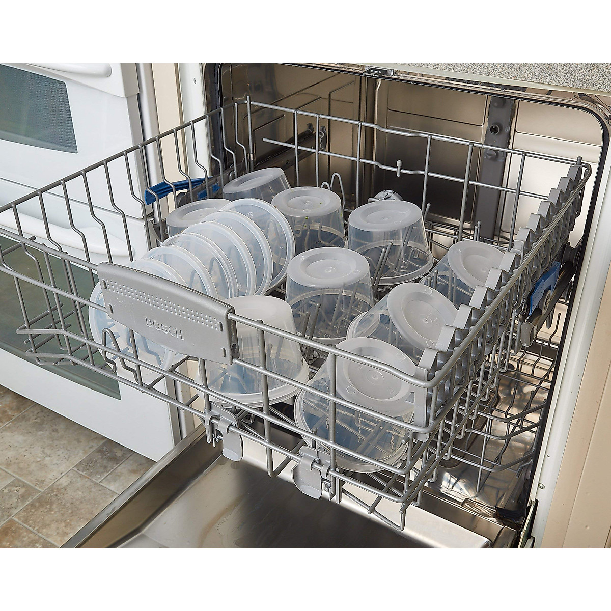 DuraHome Food Storage Containers with Lids 8oz, 16oz, 32oz Freezer Deli Cups Combo Pack, 44 Sets BPA-Free Leakproof Round Clear Takeout Container Meal Prep Microwavable, Airtight Lids (Mixed Sizes)