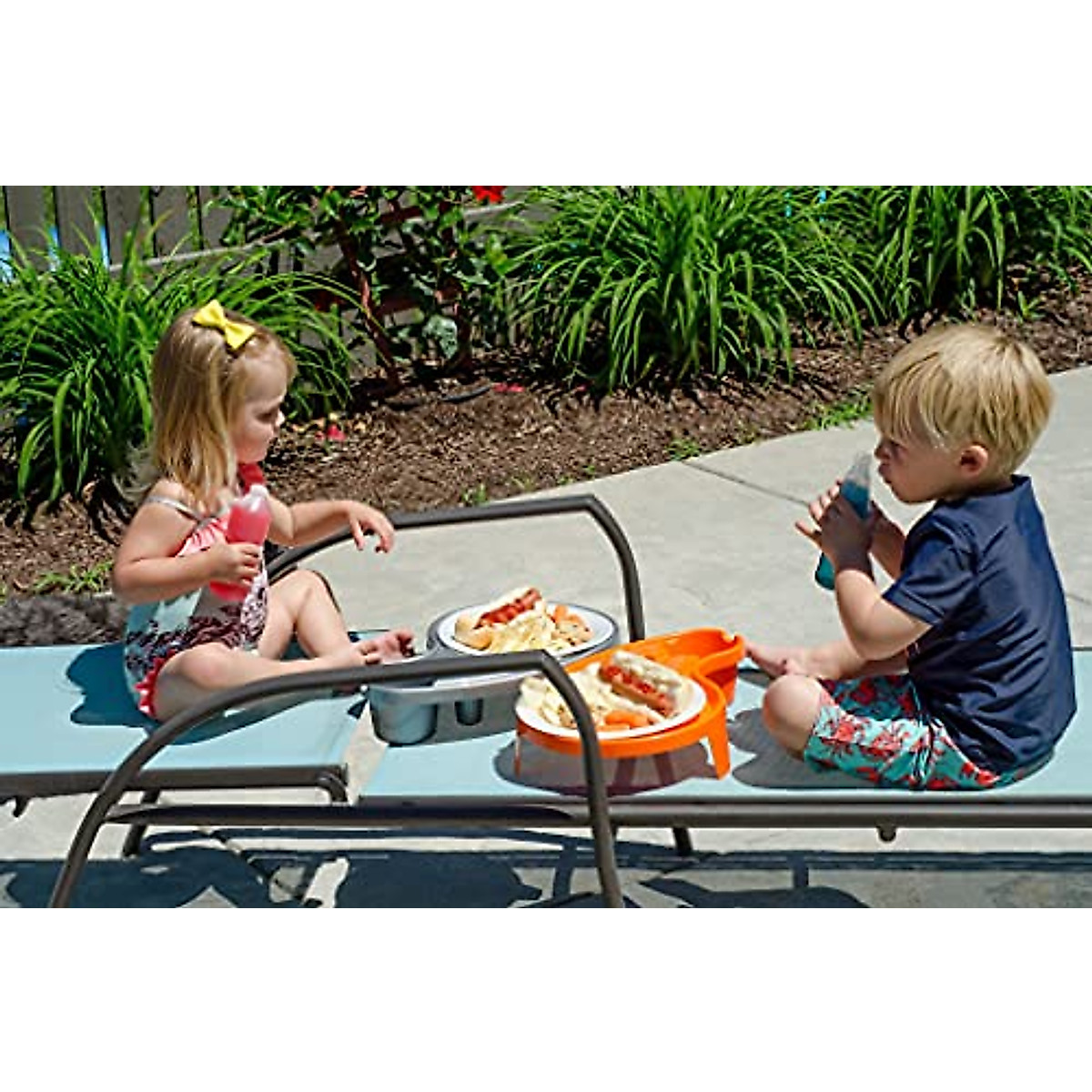 The Original Party Pal, All-In-One Food Tray, Ocean Blue