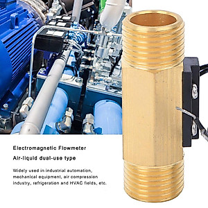 YWBL-WH Water Hall Effect Sensor Switch with 1/2-inch Interface Electromagnetic Flowmeter Brass Industrial Accessory, Valve