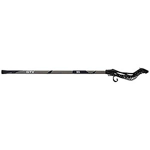STX Lacrosse Exult 400 Girls Complete Stick with Crux Mesh Pro Pocket, Black (Exult 403)