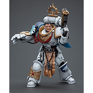 Pipigirl JoyToy 40K Space Marine Genuine License 1/18 Action Figure, Space Marines White Consuls Captain Messinius, 4.88 inch Action Figures Kits (Captain Messinius)